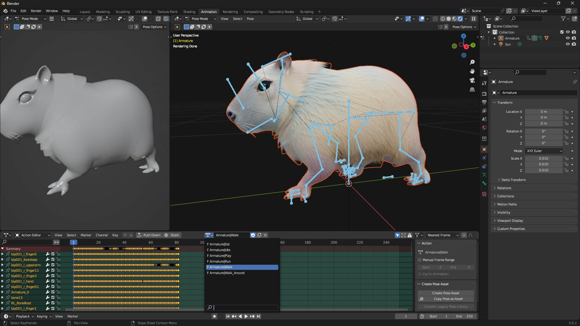 Capybara-A4-Animated 3D Animation by Animated3d