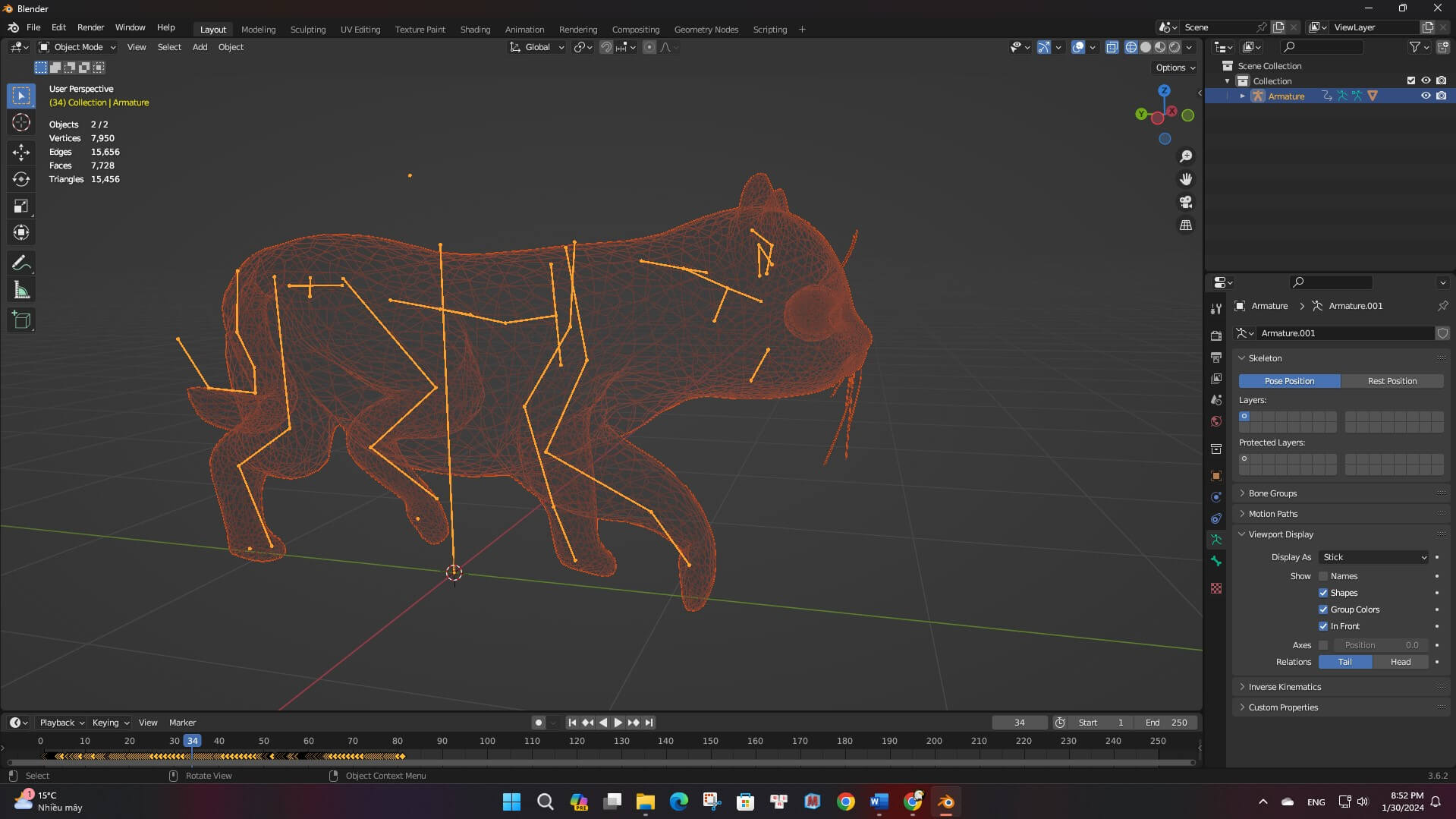 Cat A2 Animated - 3D Model by Animated3d