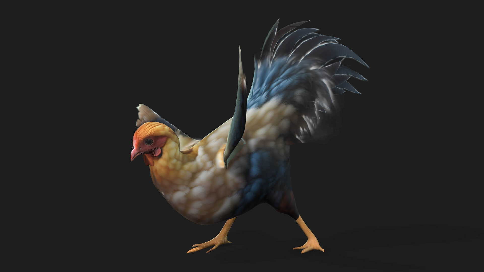 Chicken A1 Animated - 3D Model by Animated3d