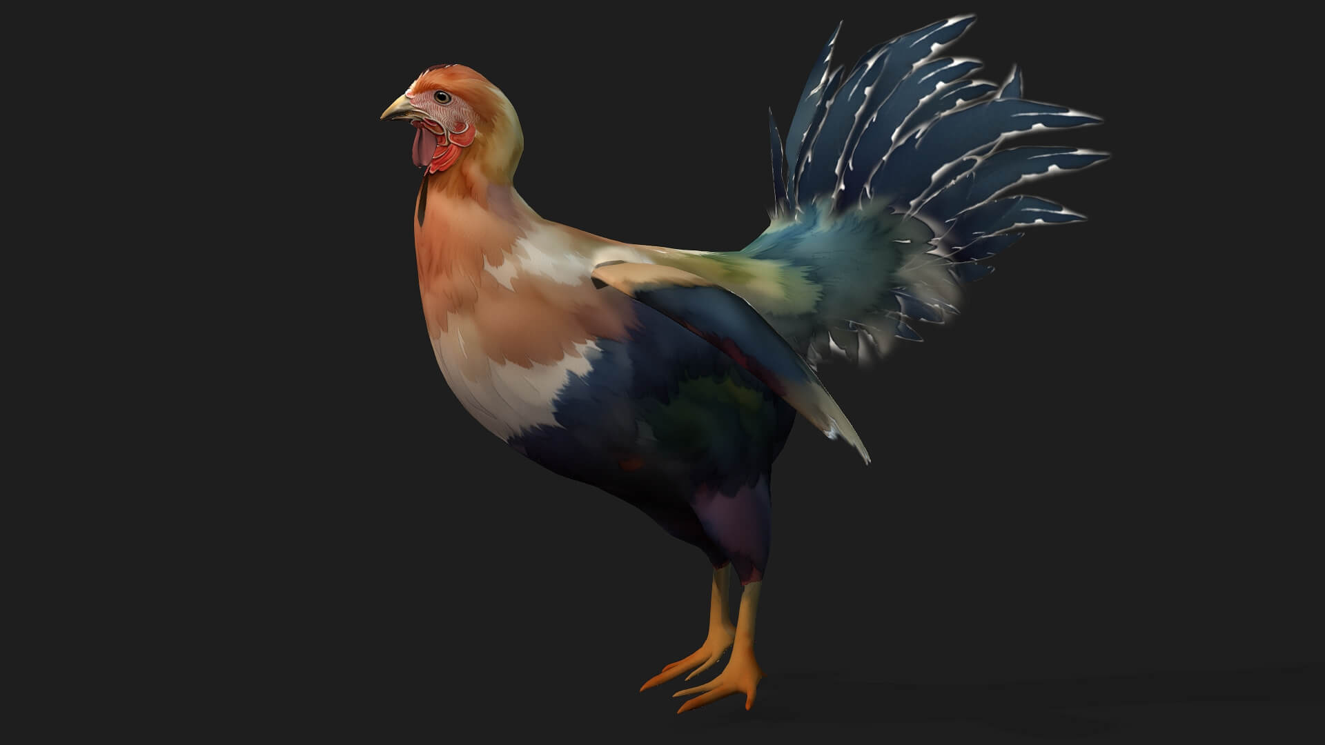 Chicken A3 Animated - 3D Model by Animated3d