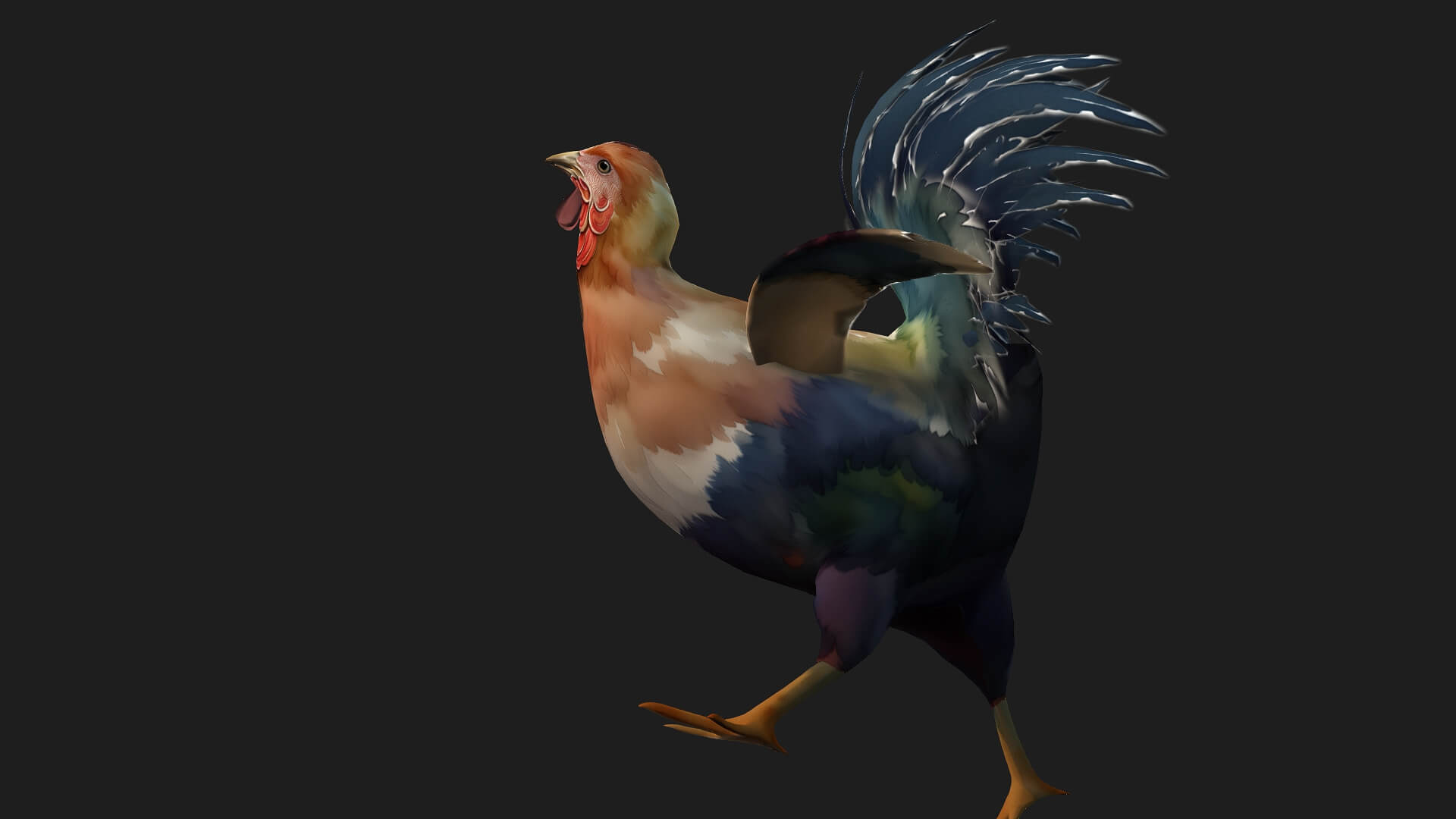 Chicken A3 Animated - 3D Model by Animated3d