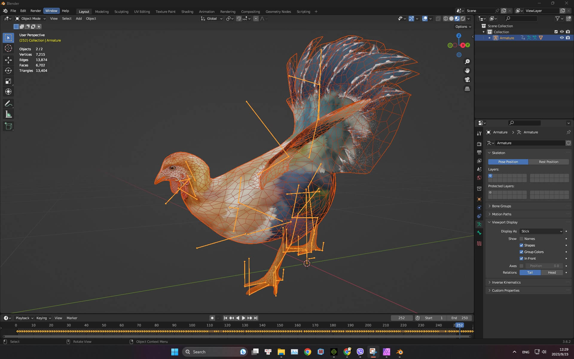 Chicken A3 Animated - 3D Model by Animated3d