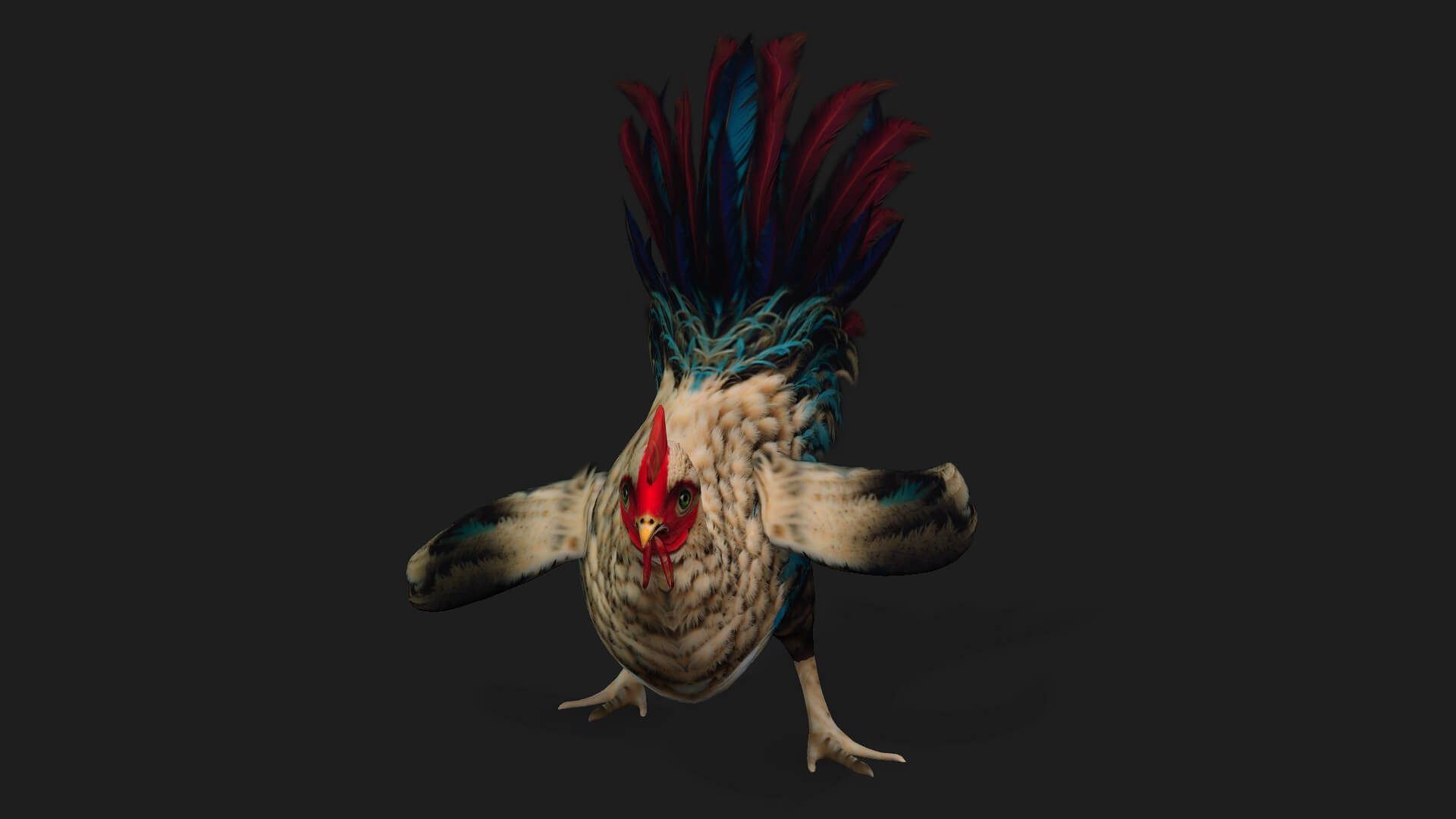 Chicken A4 Animated - 3D Model by Animated3d