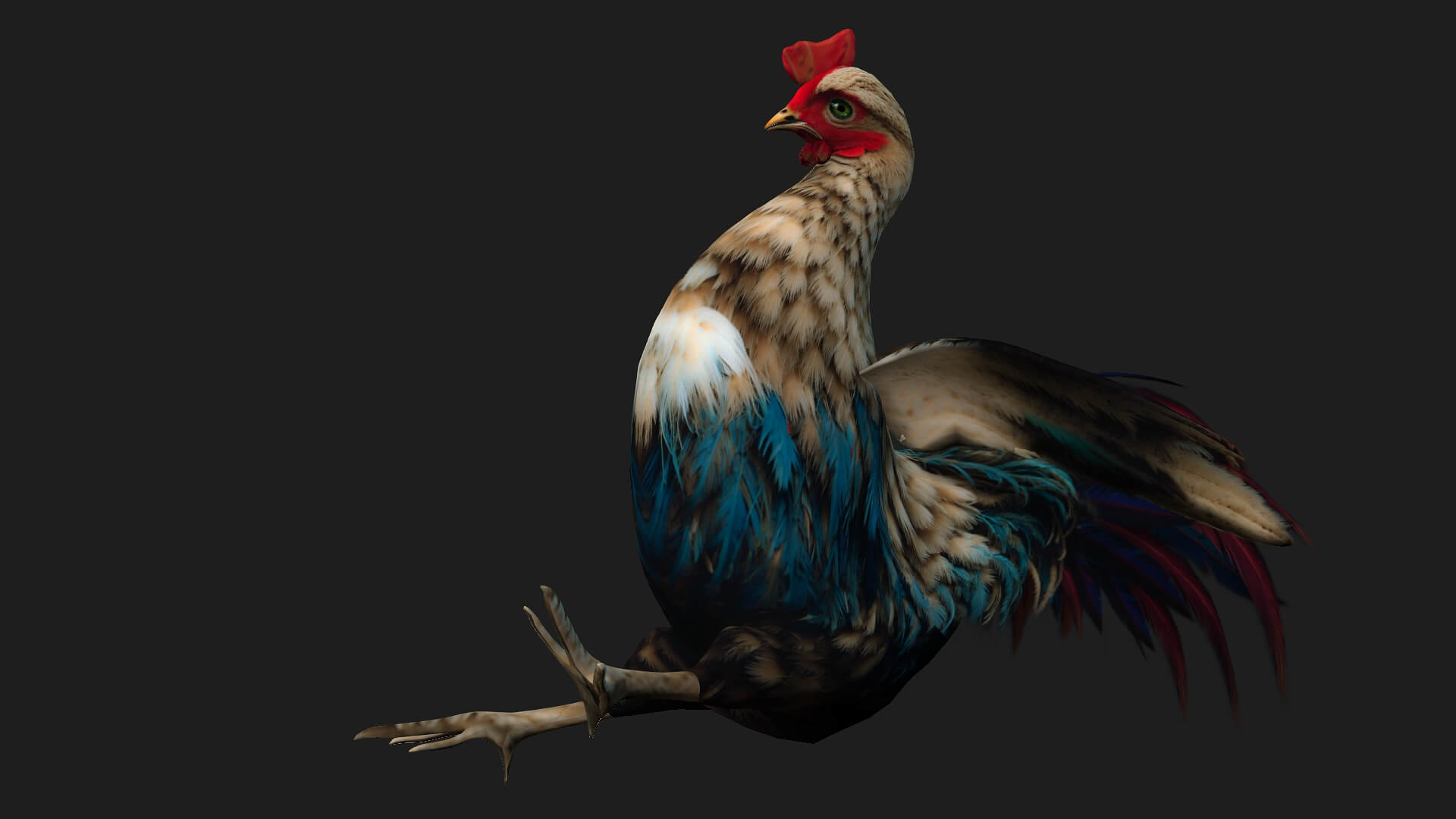 Chicken A4 Animated - 3D Model by Animated3d