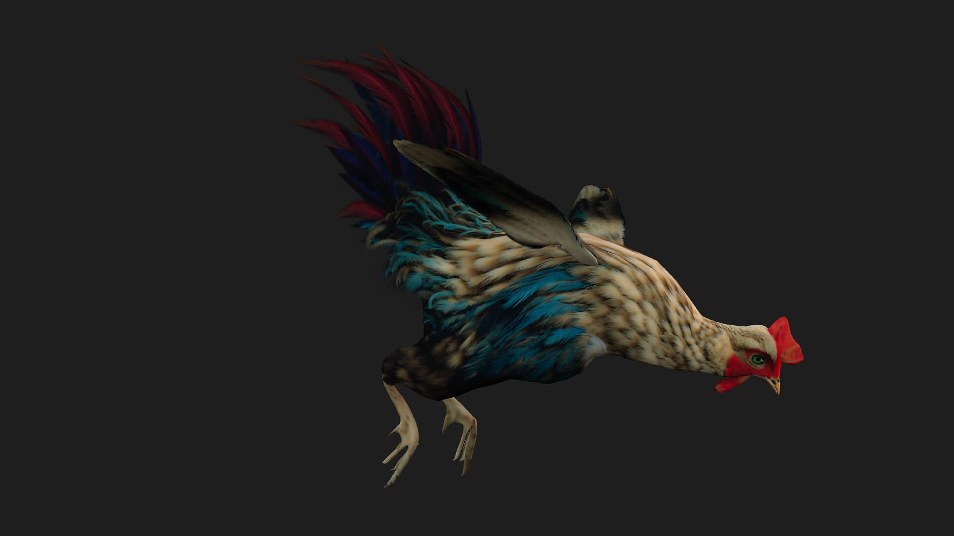 Chicken A4 Animated - 3D Model by Animated3d