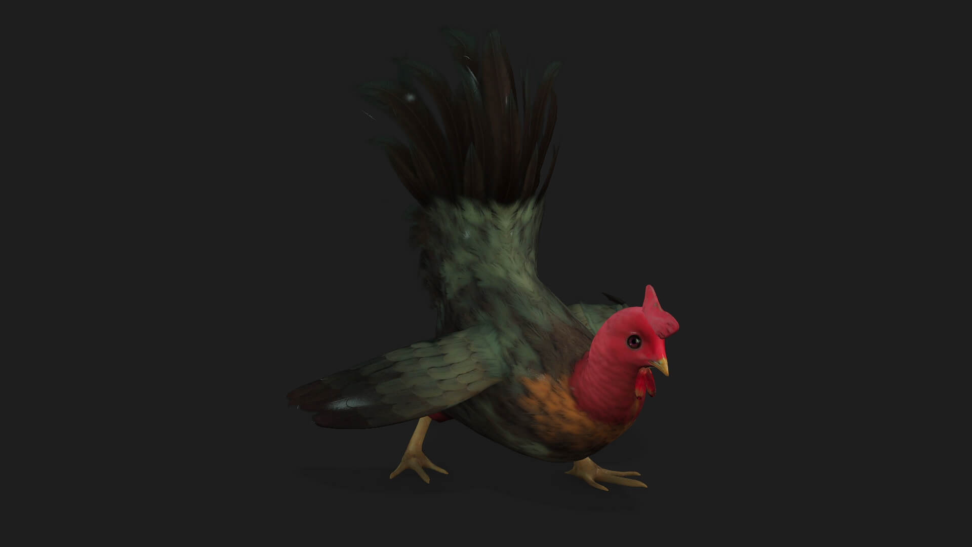 Chicken A5 Animated - 3D Model by Animated3d