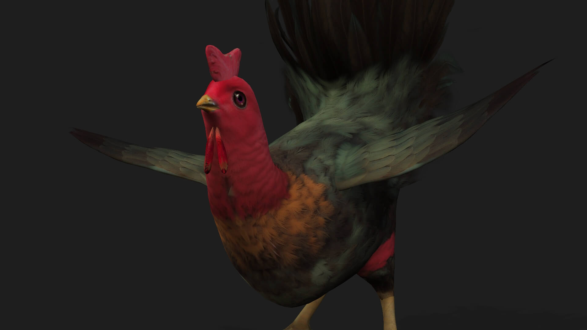 Chicken A5 Animated - 3D Model by Animated3d