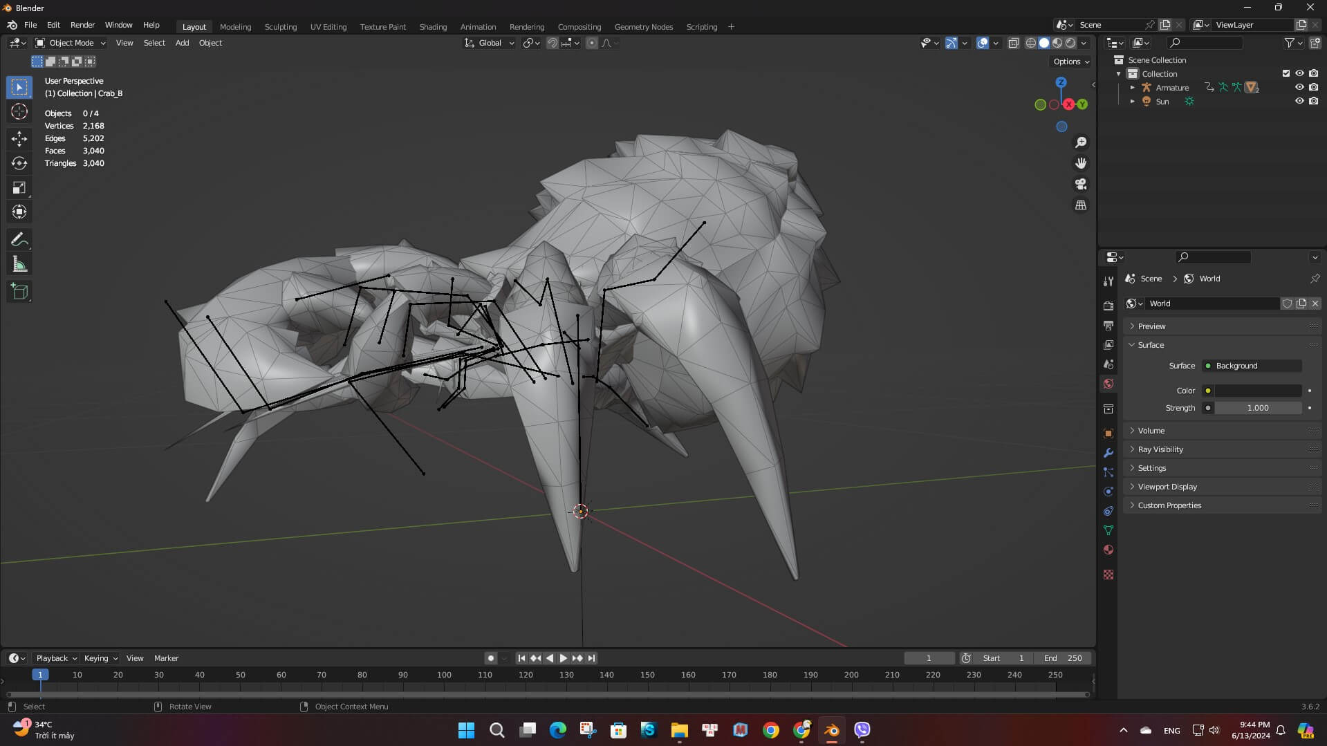 Crab-B3-Animated 3D Model by Animated3d