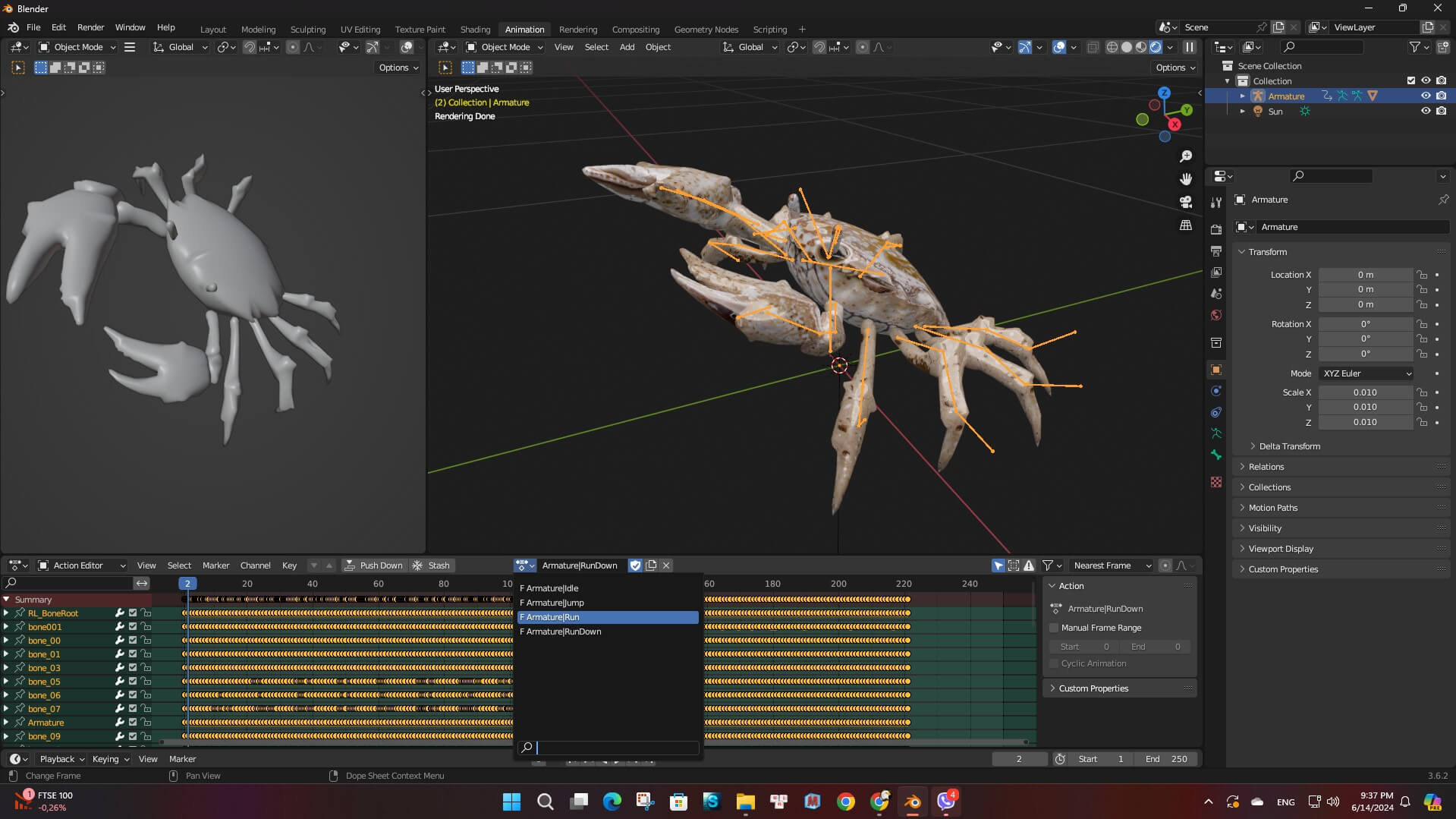 Crab-C2-Animated 3D Model by Animated3d