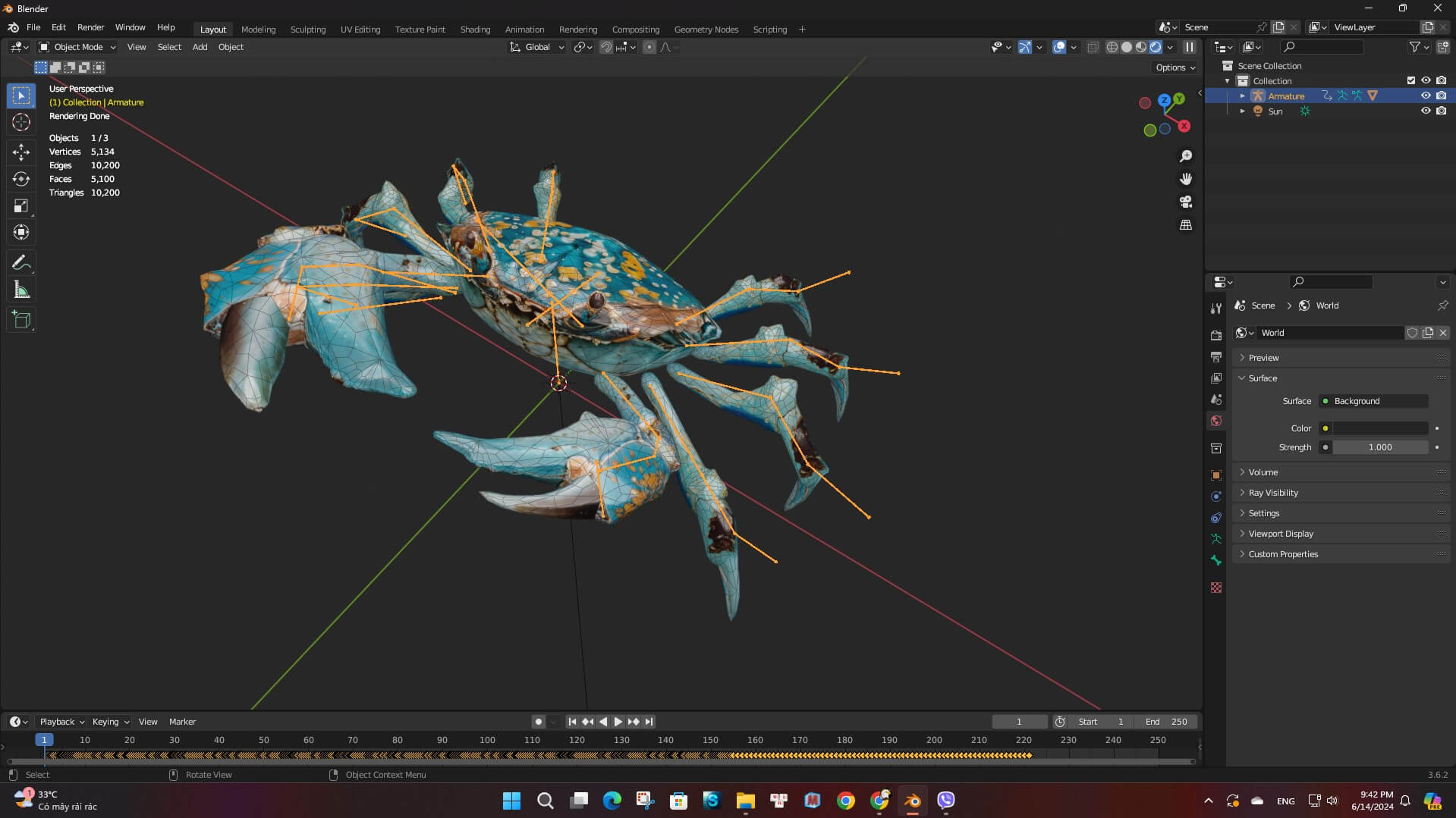 Crab-C3-Animated 3D Model by Animated3d
