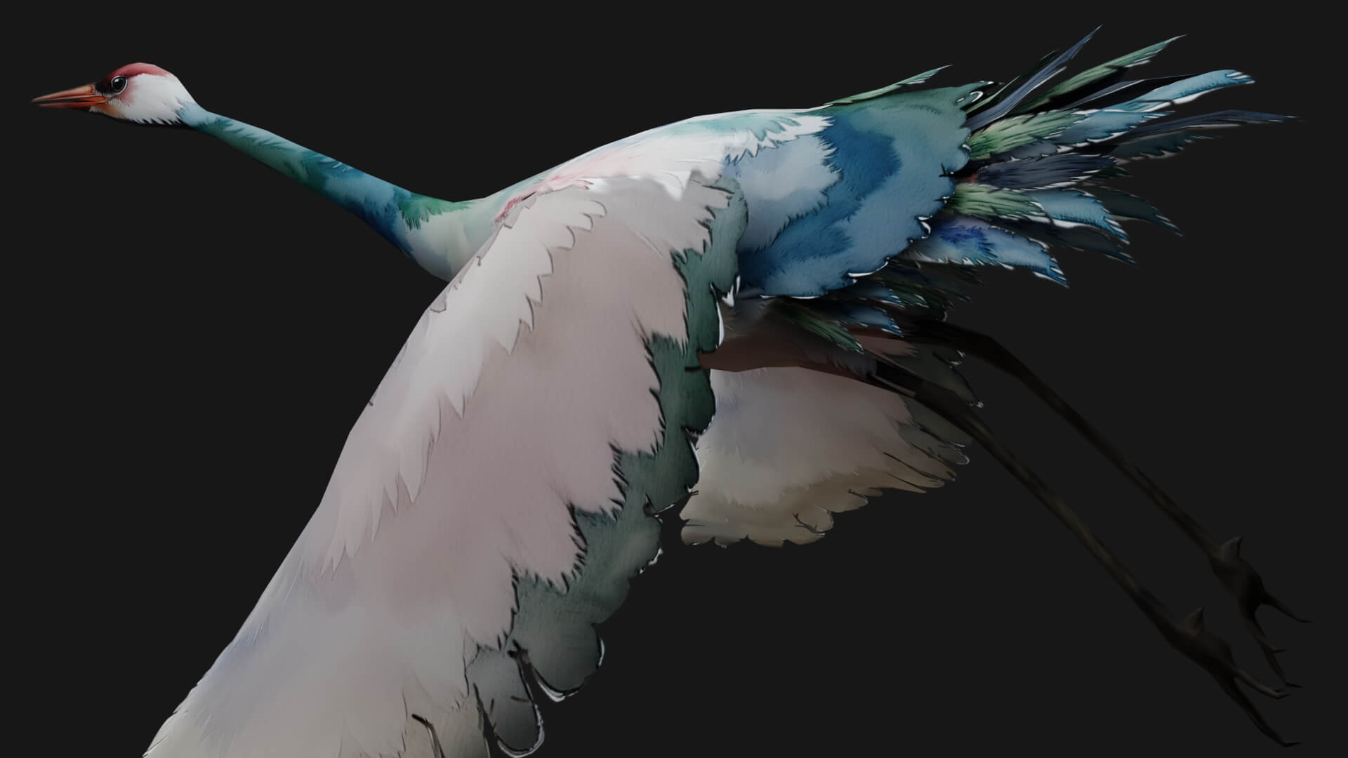 Crane Bird A6 - 3D Model by Animated3d
