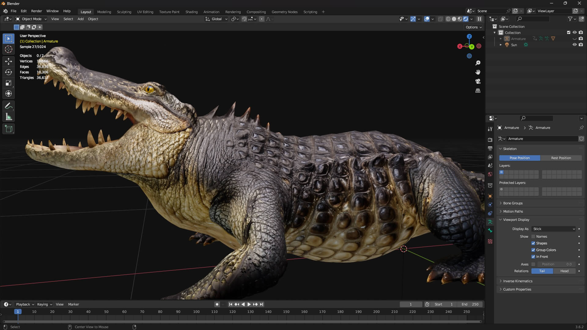 Crocodile-Animated 3D Animation by Animated3d