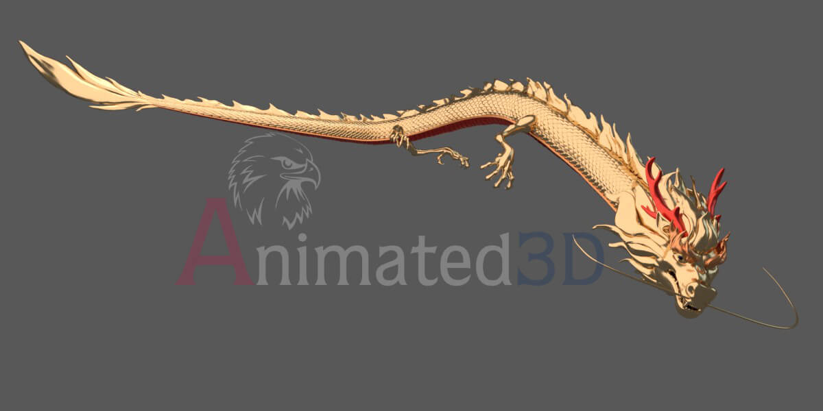 Dragon VER3 Animated - 3D Model by Animated3d
