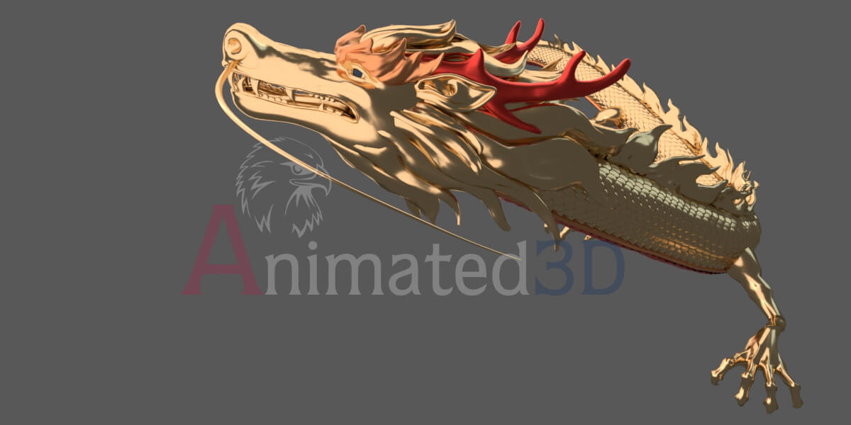 Dragon VER3 Animated - 3D Model by Animated3d