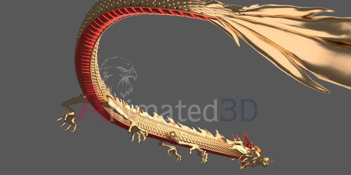 Dragon VER3 Animated - 3D Model by Animated3d