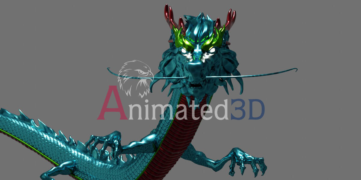 Dragon VER4 Animated - 3D Model by Animated3d