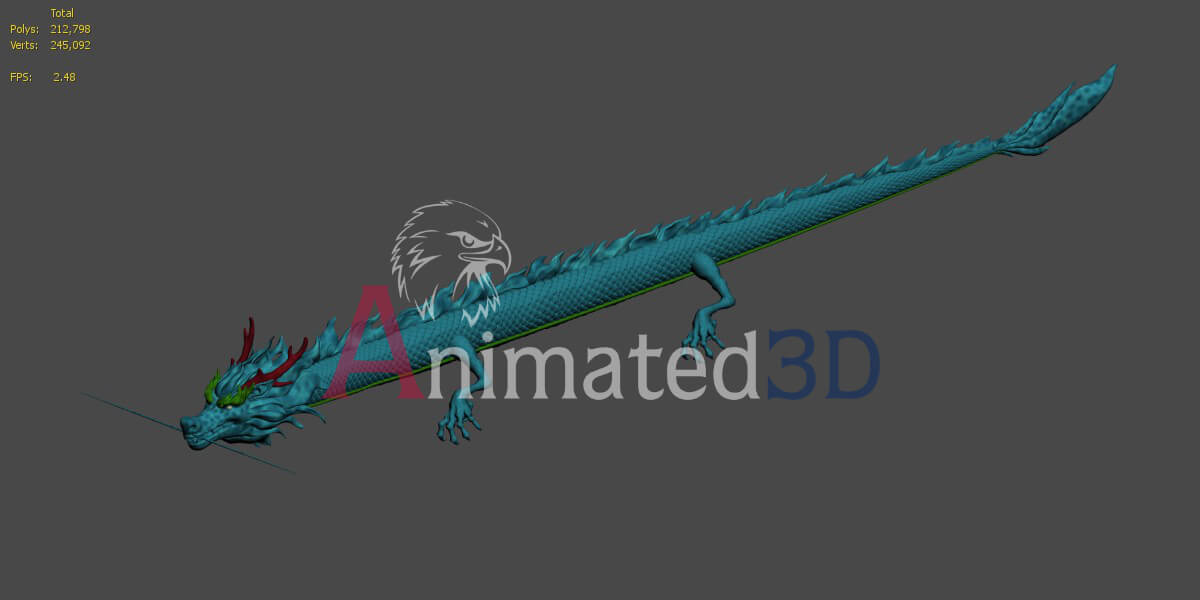 Dragon VER4 Animated - 3D Model by Animated3d