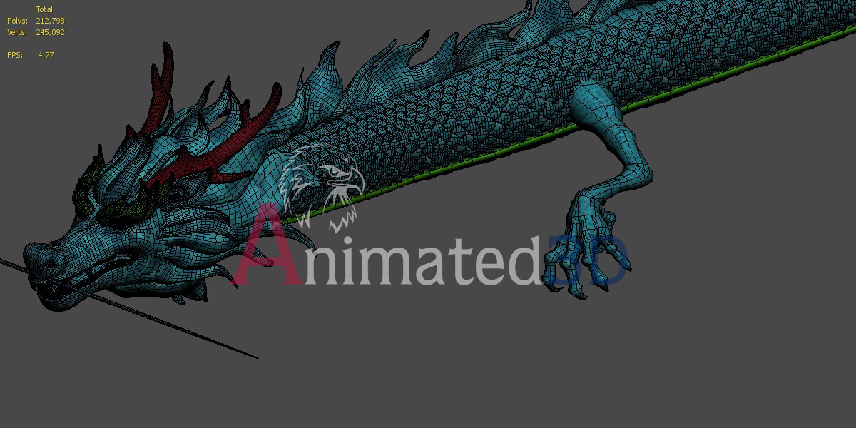 Dragon VER4 Animated - 3D Model by Animated3d