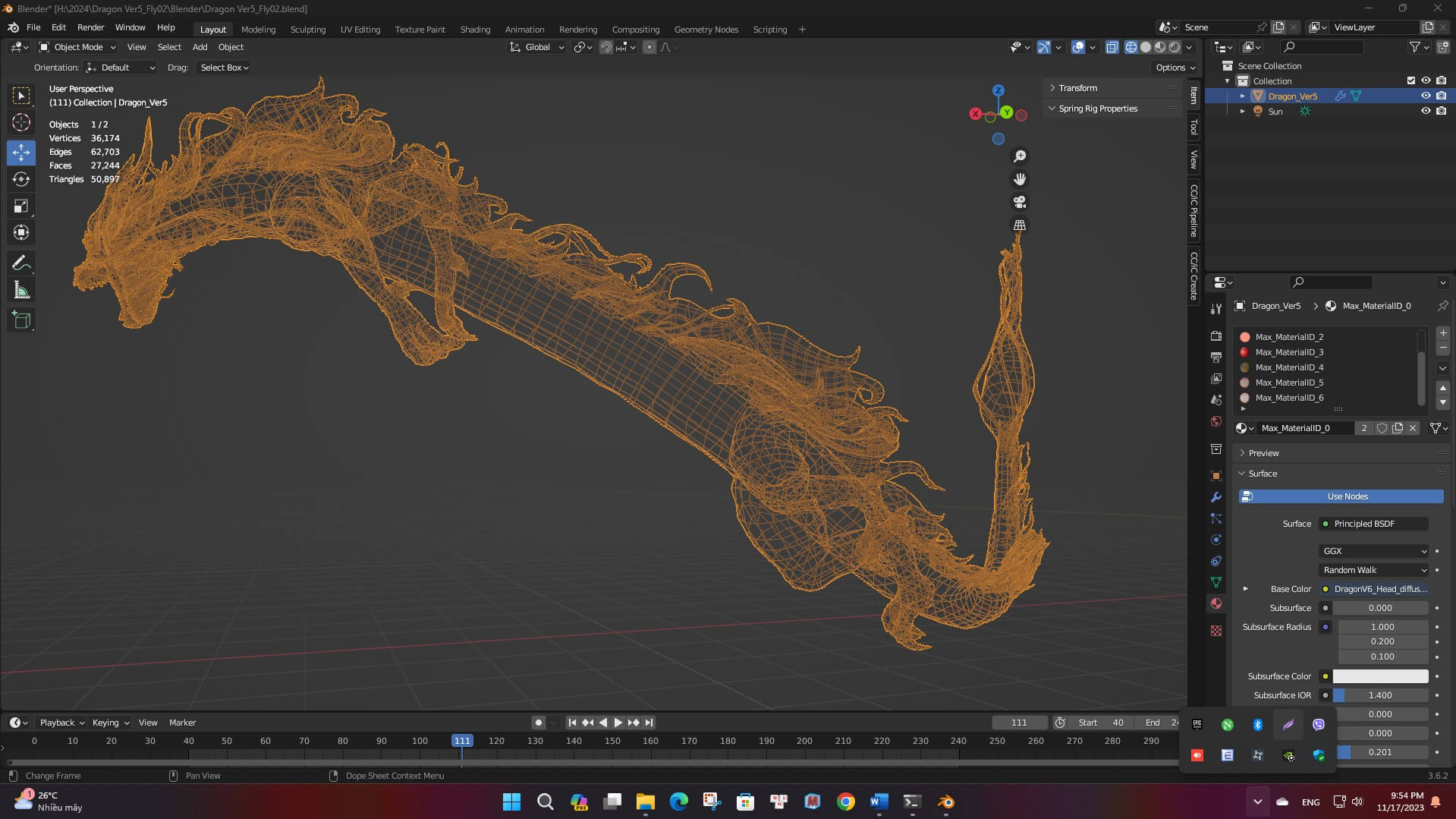 Dragon VER5 FLY02 - 3D Model by Animated3d
