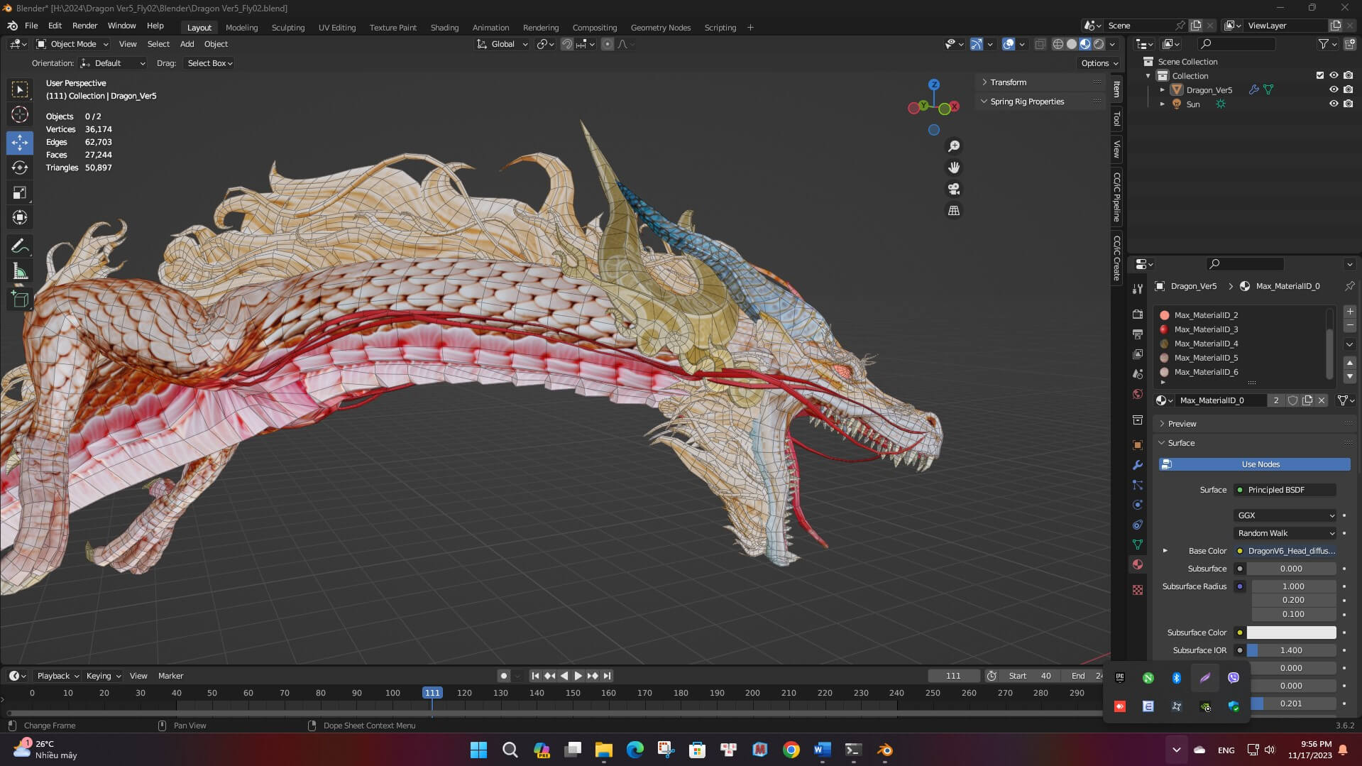 Dragon VER5 FLY02 - 3D Model by Animated3d