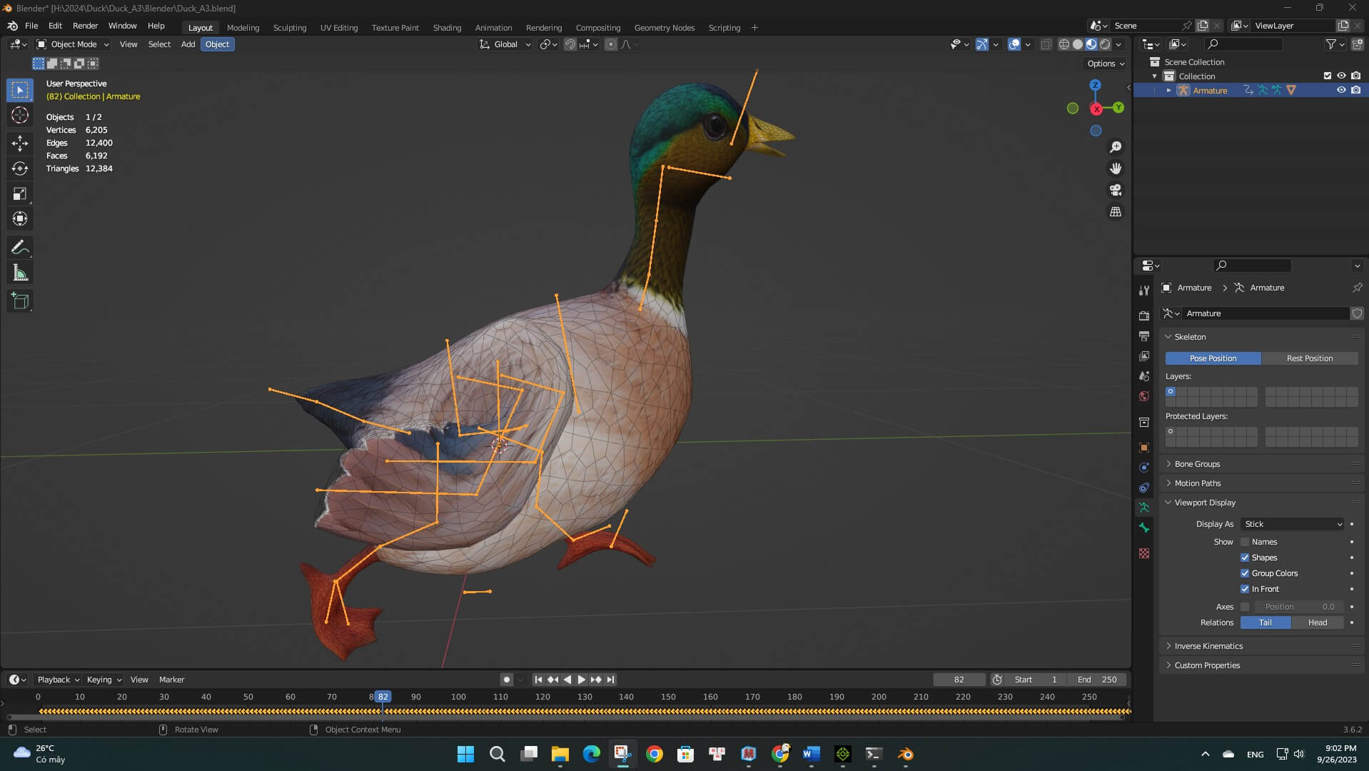 Duck A3 Animated - 3D Model by Animated3d