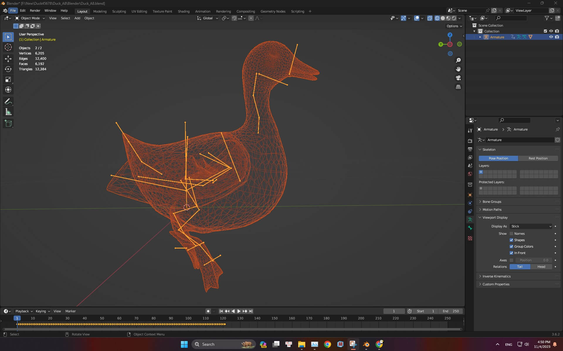 Duck A8 Animated - 3D Model by Animated3d