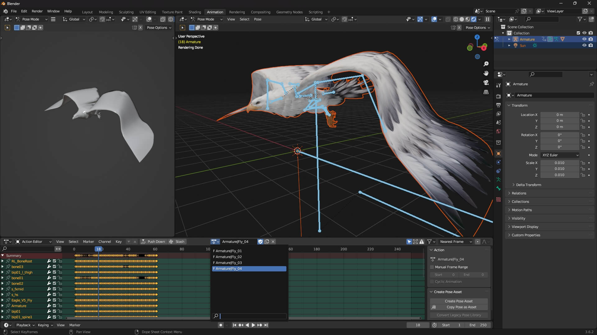 Eagle-B3-Animated 3D Animation by Animated3d