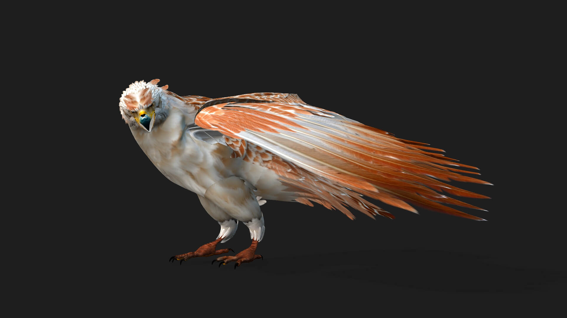 Eagle V2E Animated - 3D Model by Animated3d