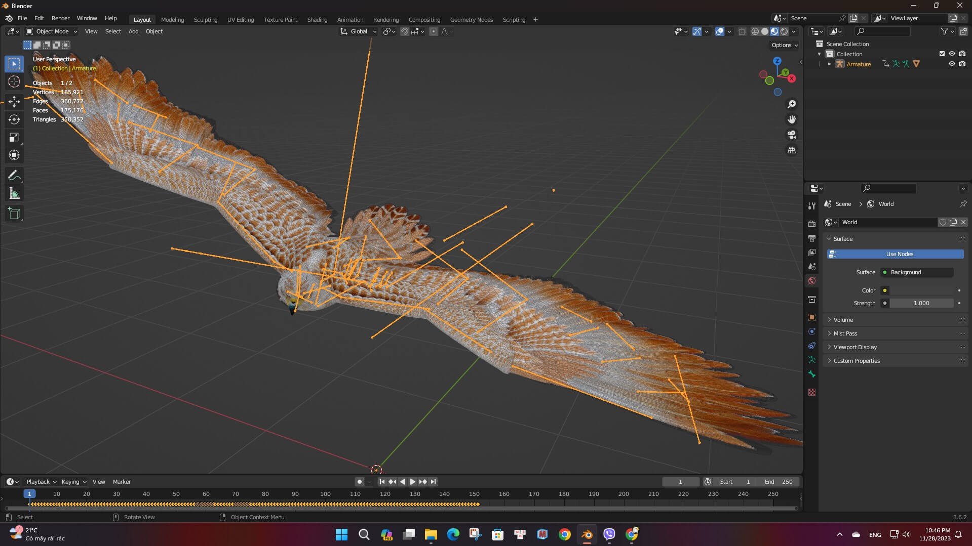Eagle V2E Animated - 3D Model by Animated3d