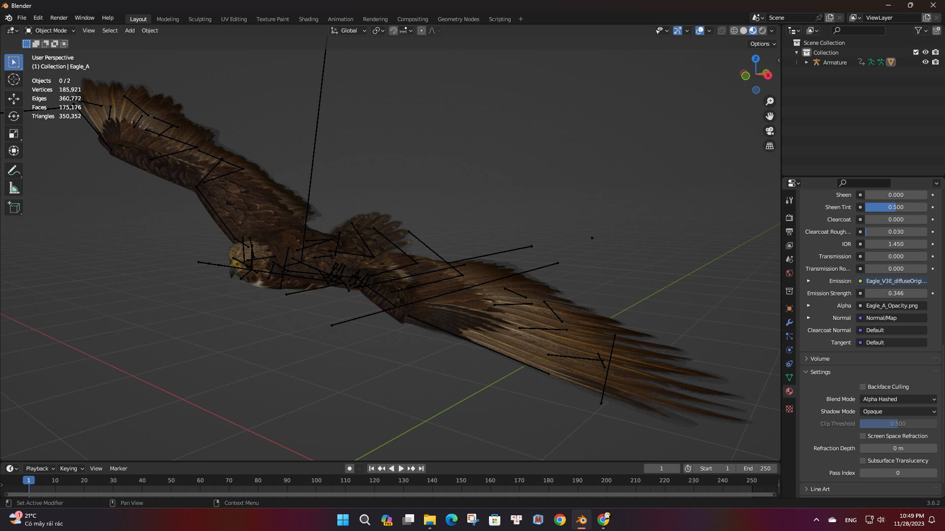 Eagle V3E Animated - 3D Model by Animated3d
