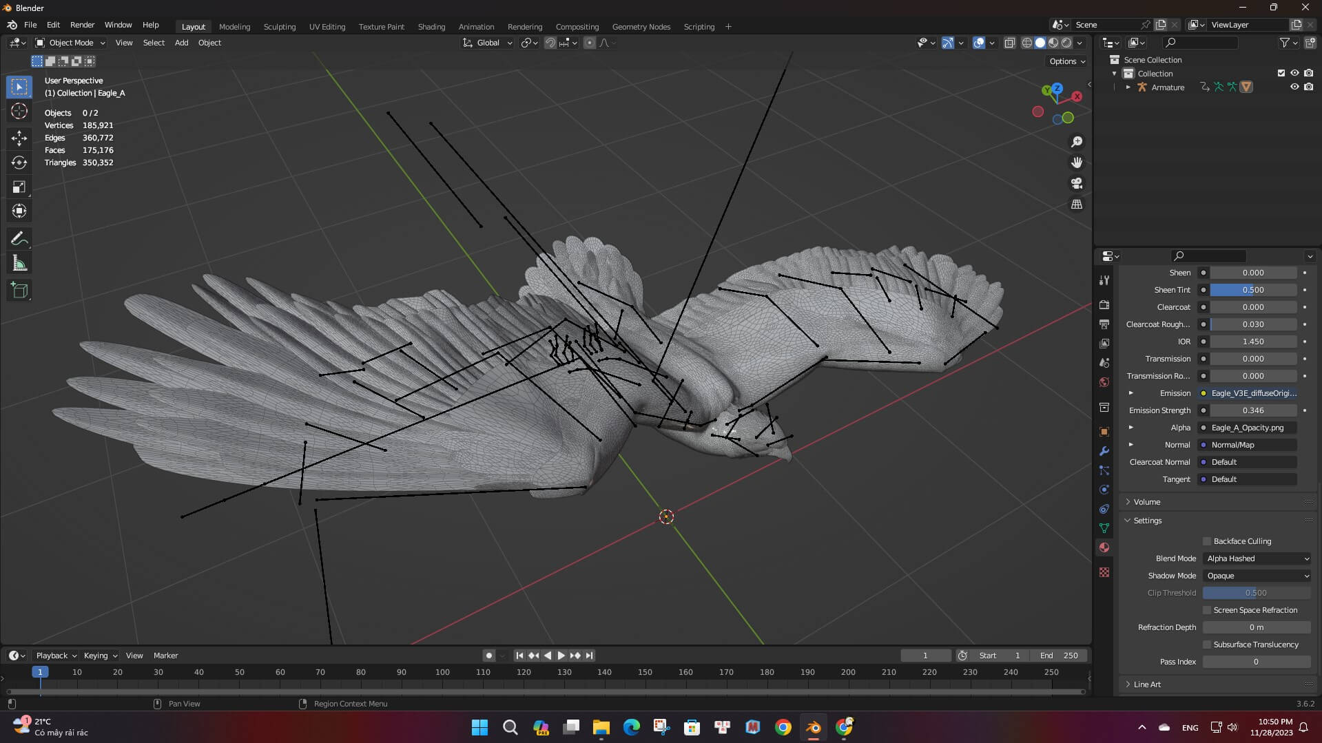 Eagle V3E Animated - 3D Model by Animated3d