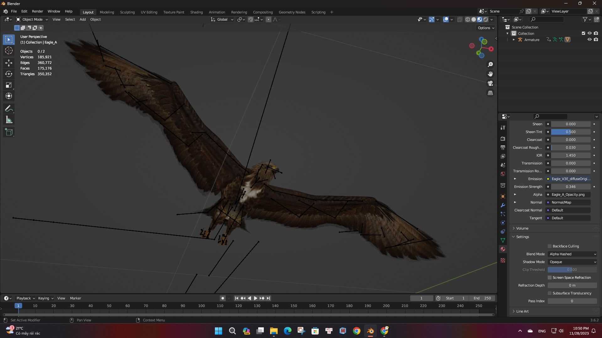 Eagle V3E Animated - 3D Model by Animated3d