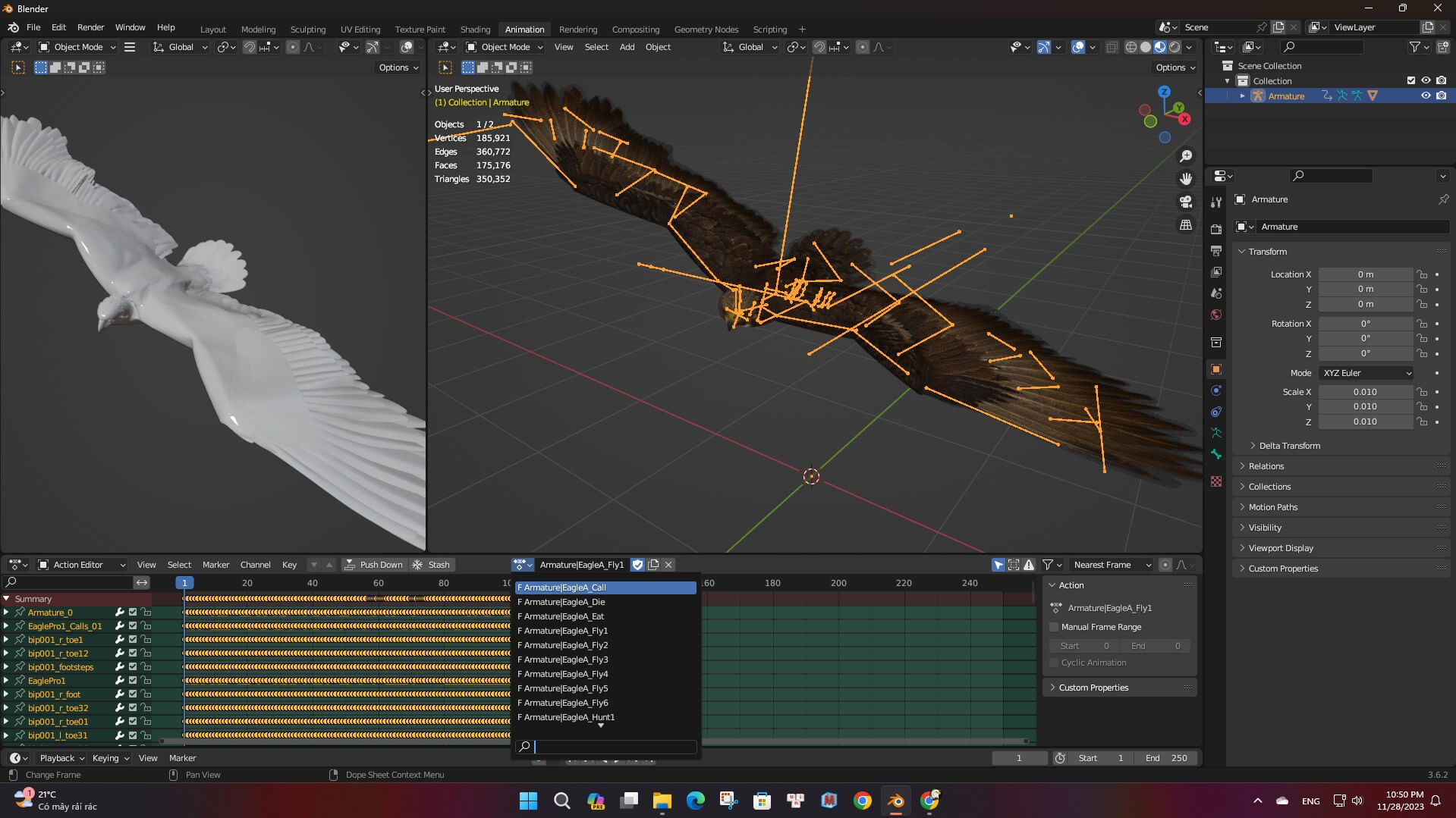 Eagle V3E Animated - 3D Model by Animated3d
