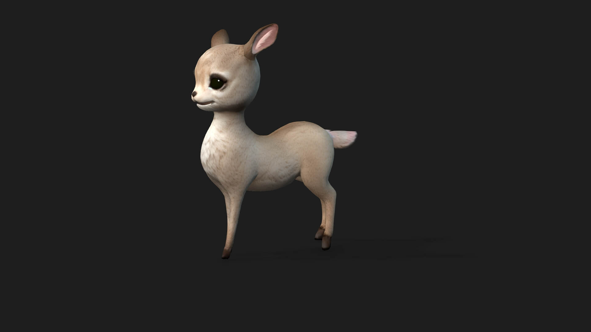 Fawn A2 Animated - Free 3D Model by Animated3d