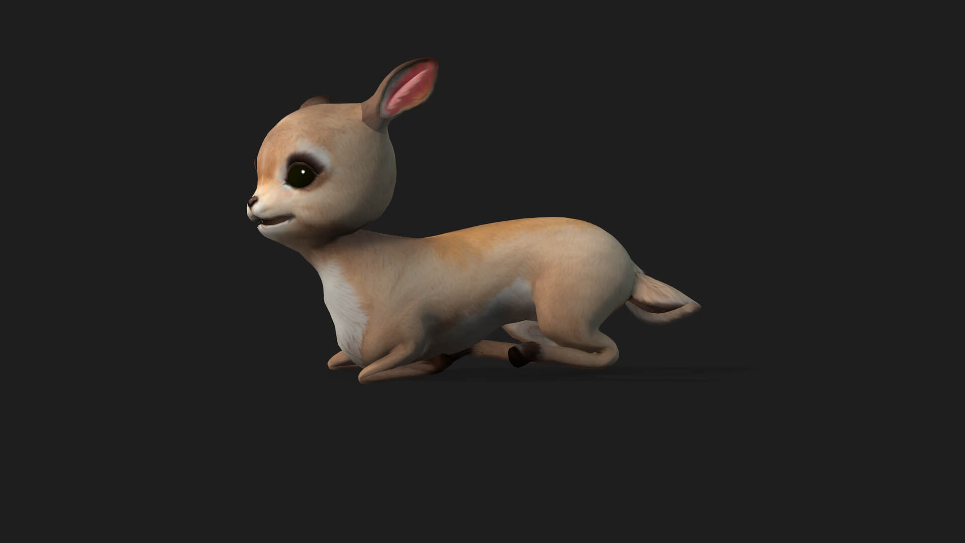 Fawn A3 Animated - Free 3D Model by Animated3d