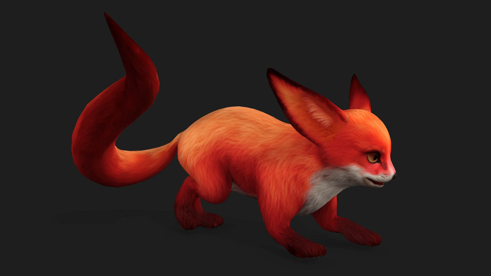 Fox A3 Animated - 3D Model by Animated3d