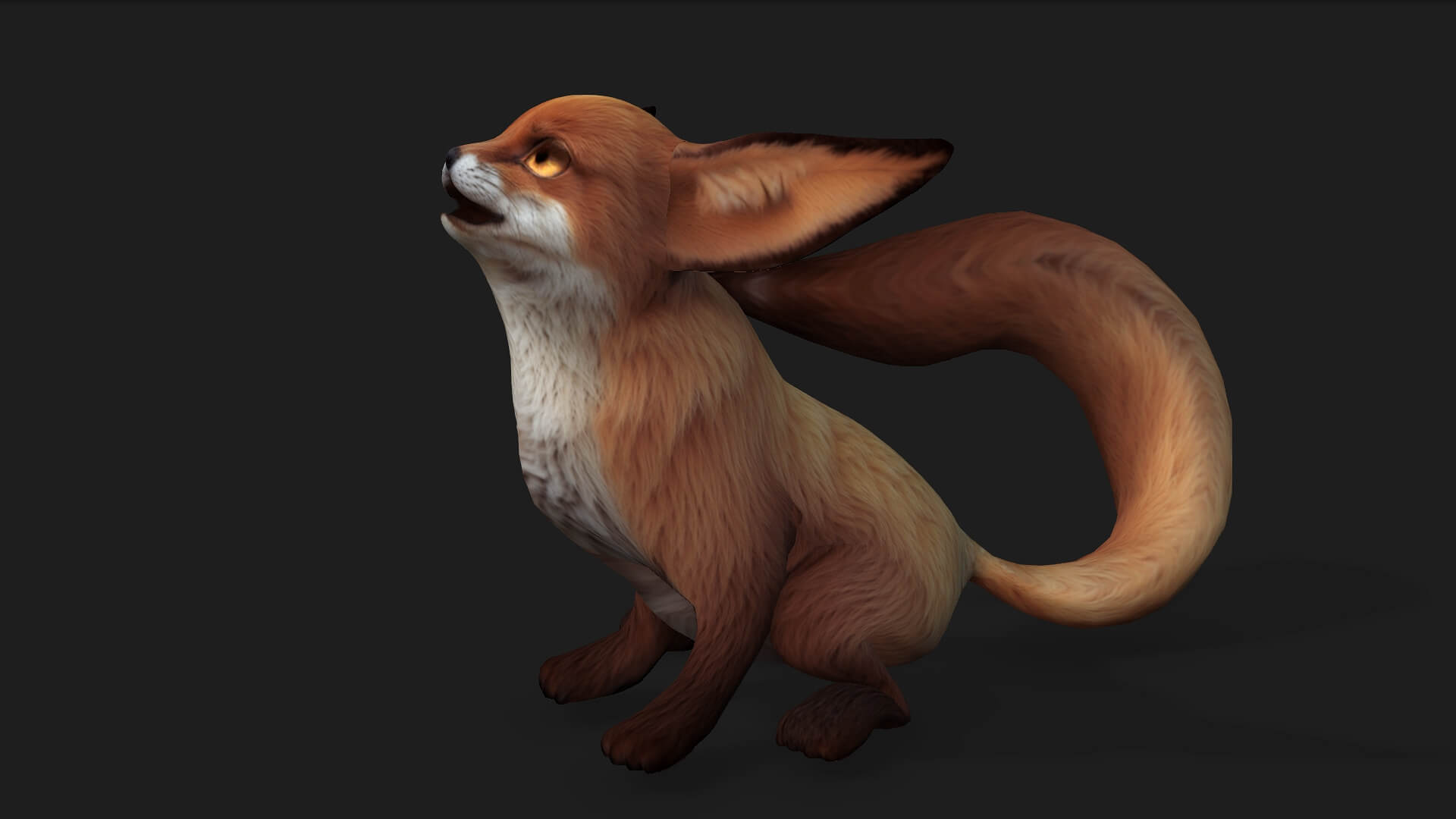 Fox A4 Animated - 3D Model by Animated3d
