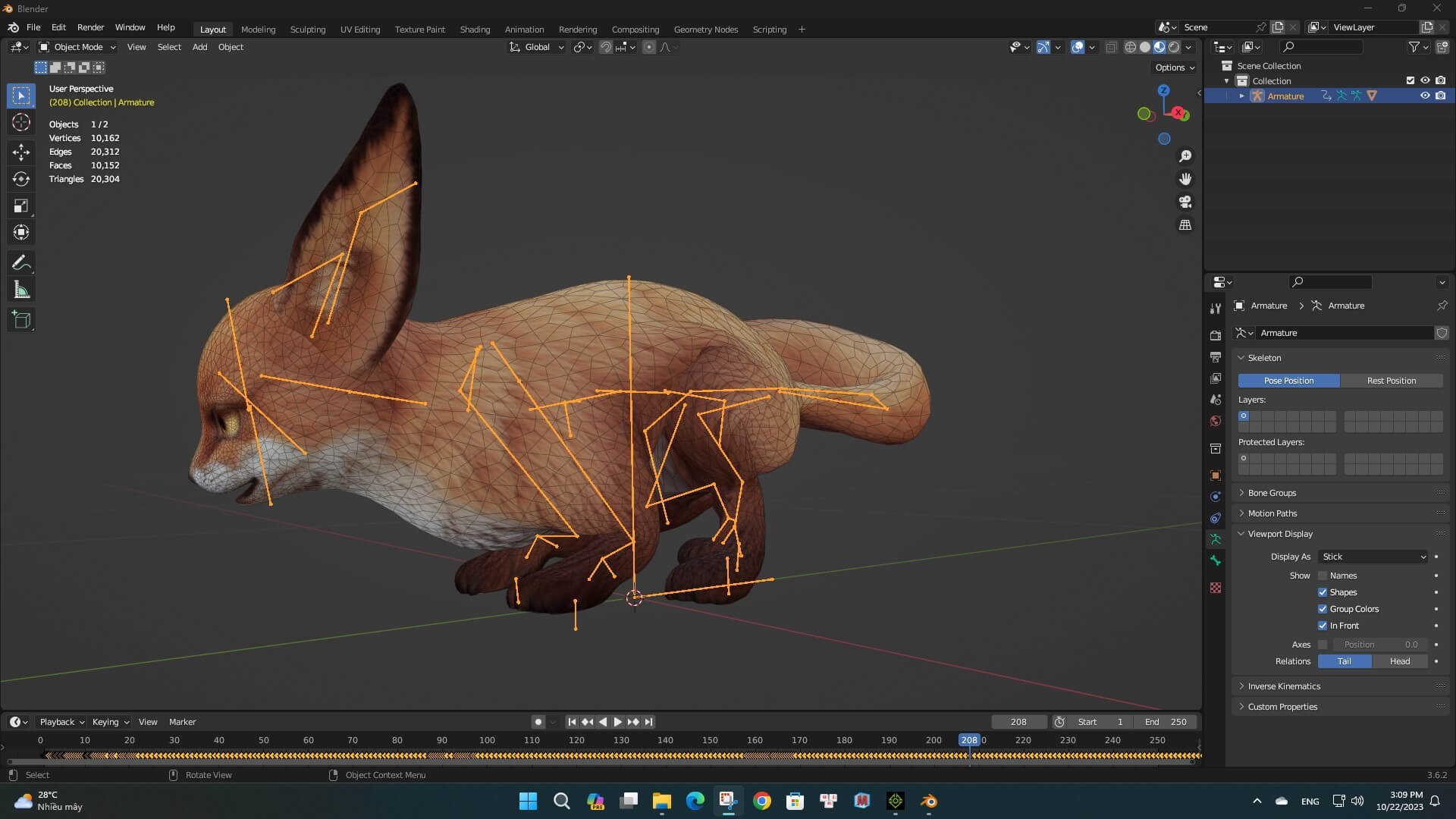 Fox A4 Animated - 3D Model by Animated3d