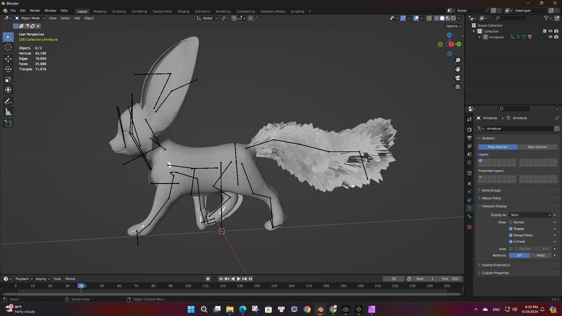Fox-B1-Animated 3D Model by Animated3d