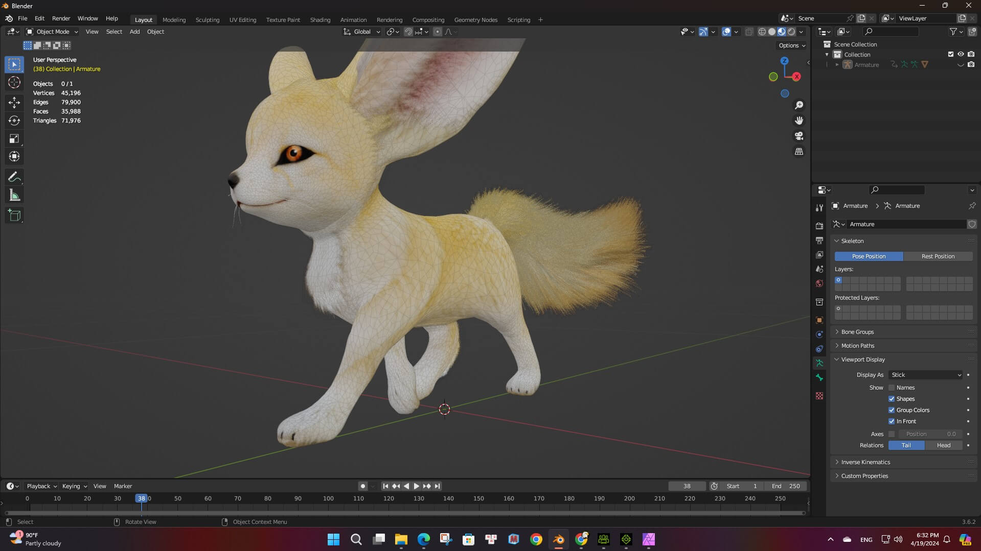 Fox-B1-Animated 3D Model by Animated3d