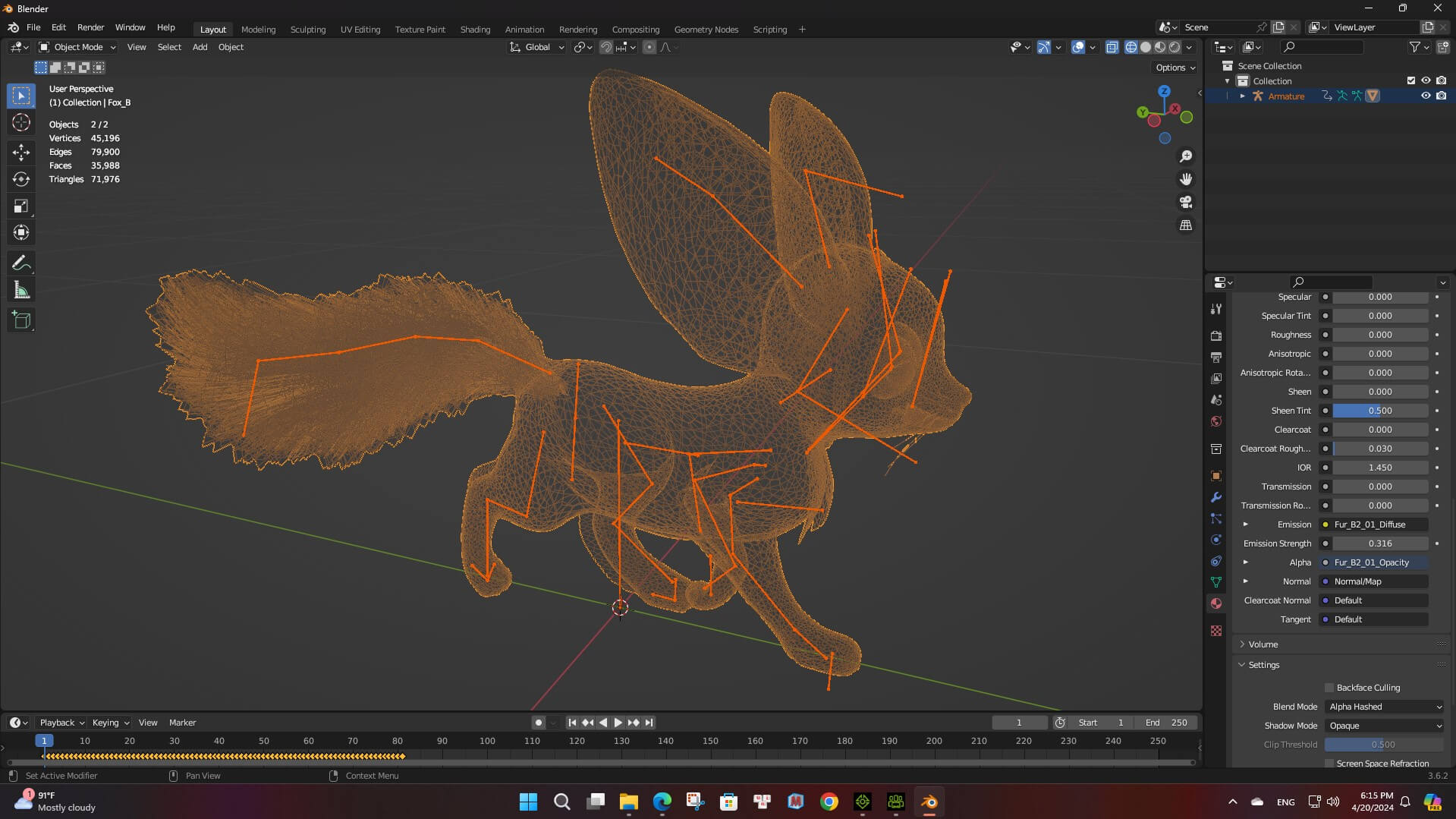 Fox-B2-Animated 3D Model by Animated3d