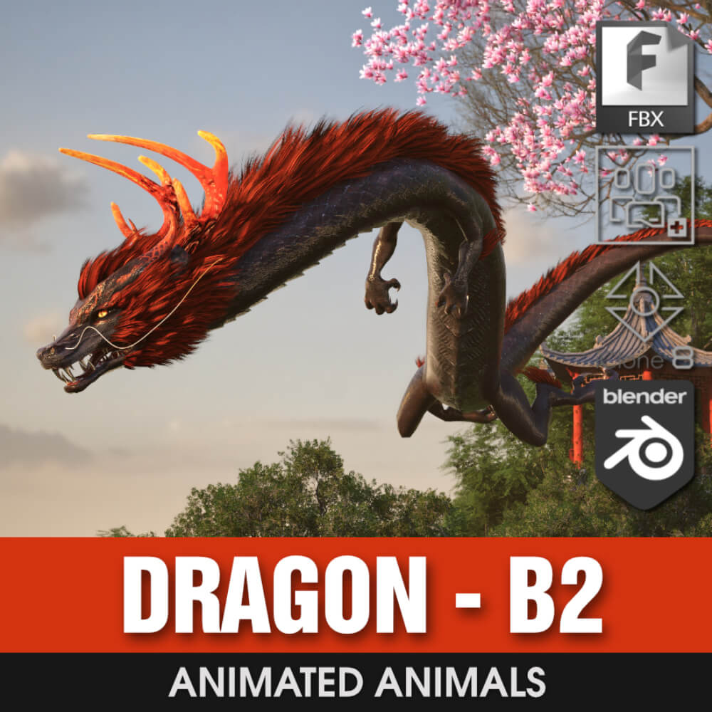 Dragon-B2 3D Render, Digital Art by Animated3d