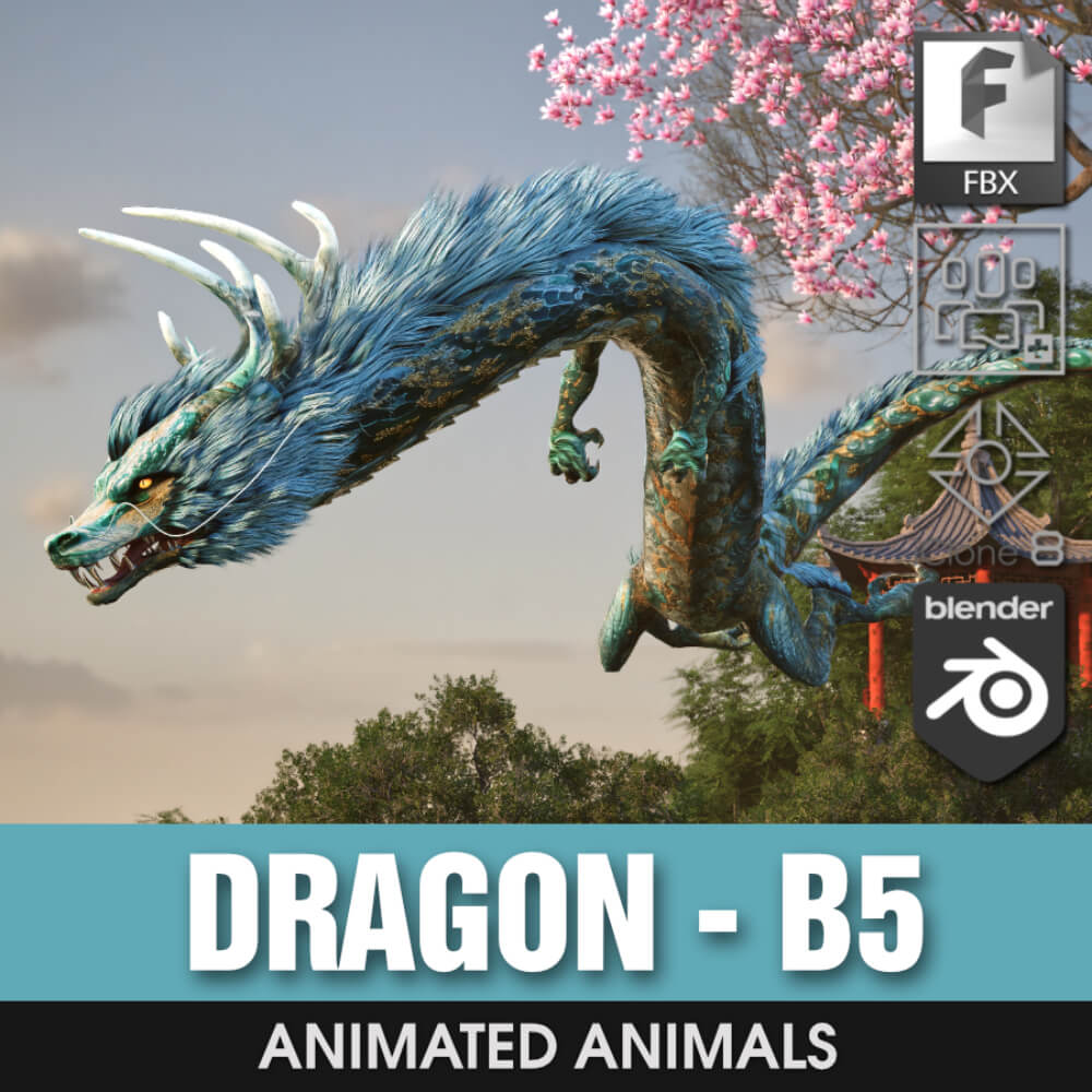 Dragon-B5 3D Render, Digital Art by Animated3d
