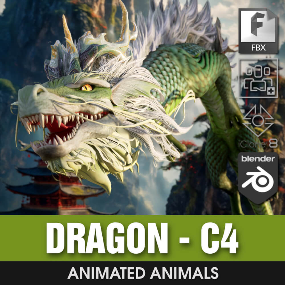 Dragon-C4-Animated 3D Render, Digital Art by Animated3d
