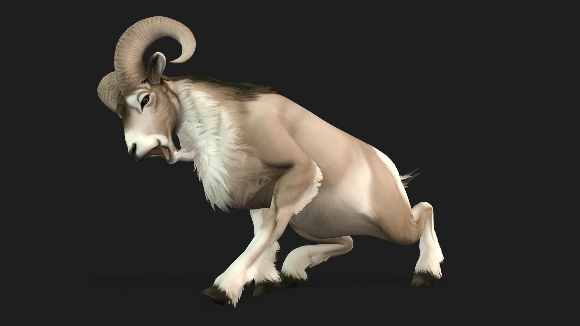 Goat-B3-Animated 3D Model by Animated3d