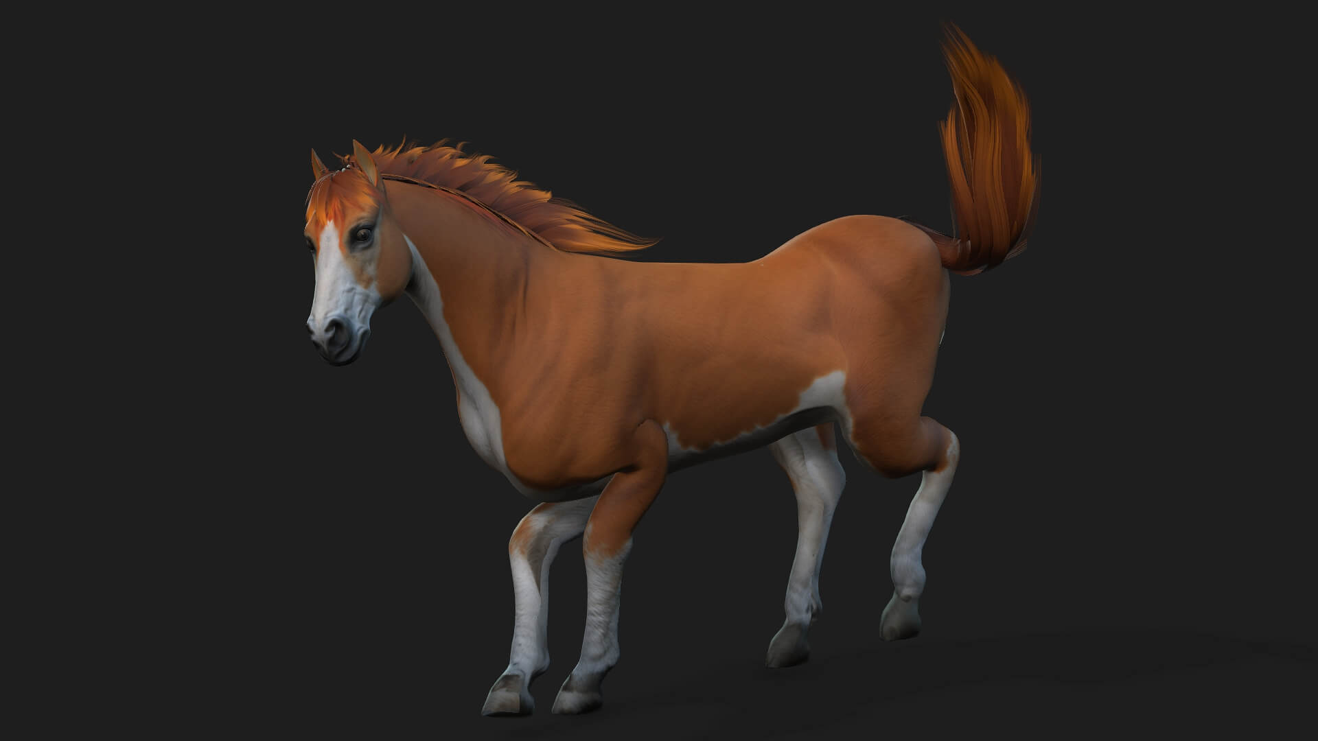 Horse A2 Animated - 3D Model by Animated3d