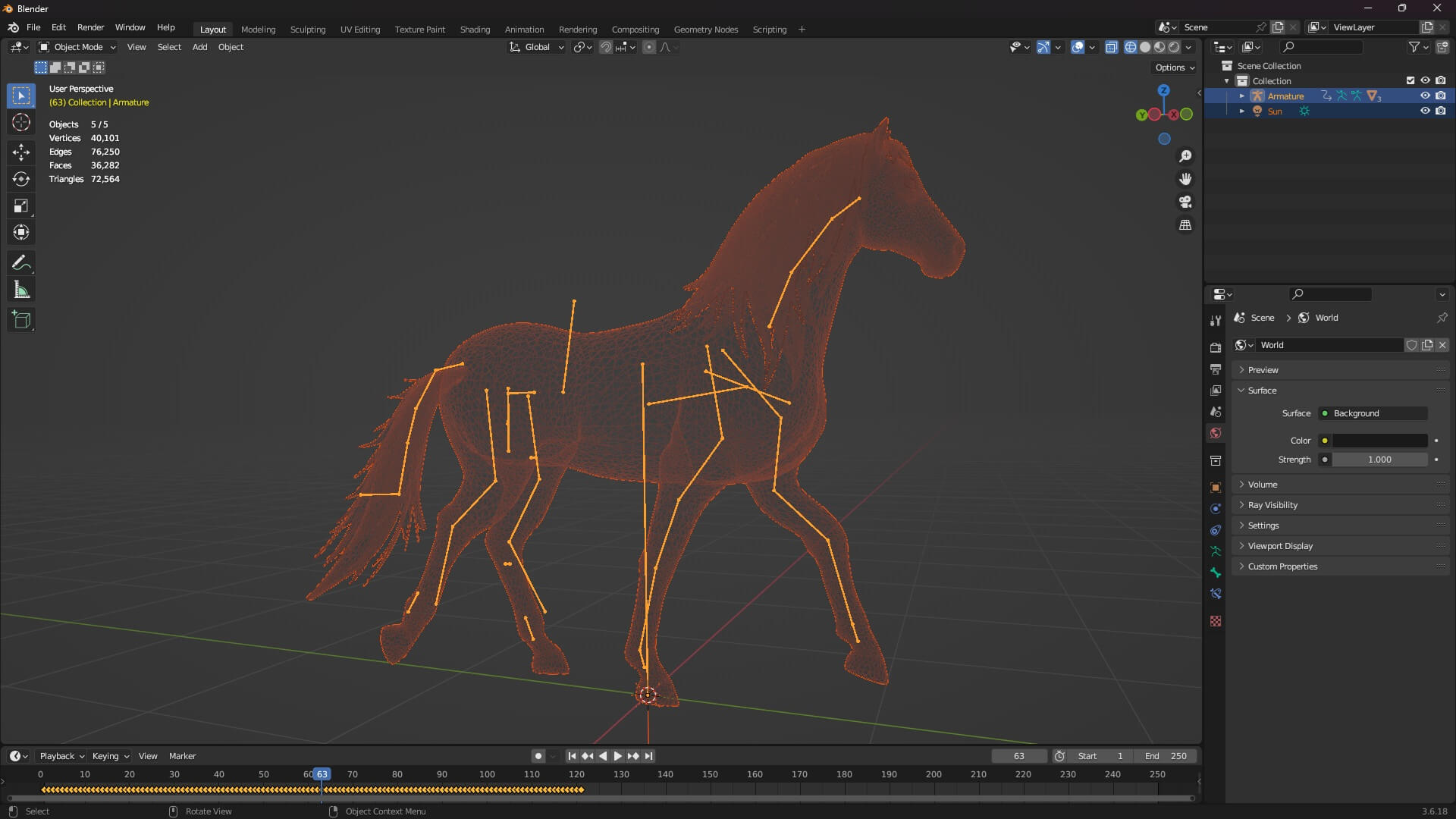 Horse B5 Animated - 3D Animation by Animated3d