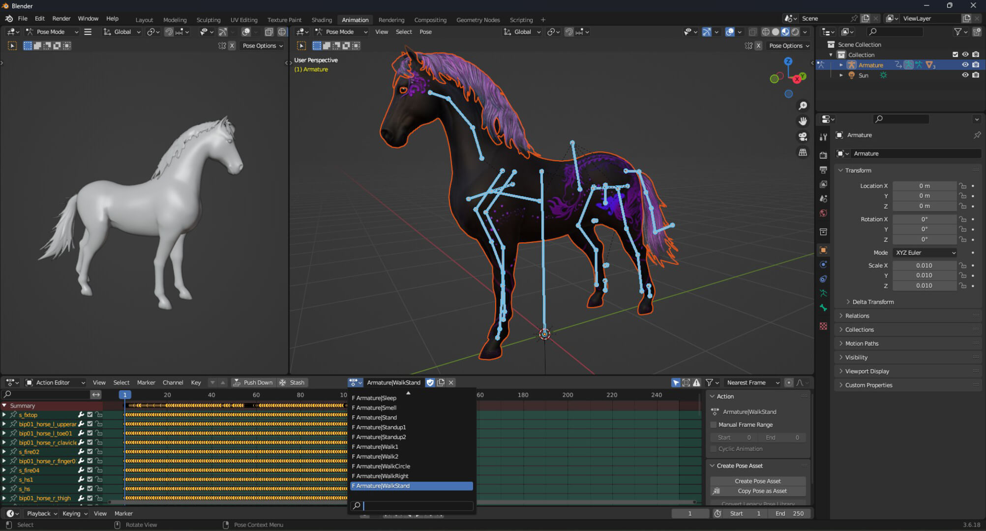 Horse-C2-Animated 3D Animation by Animated3d