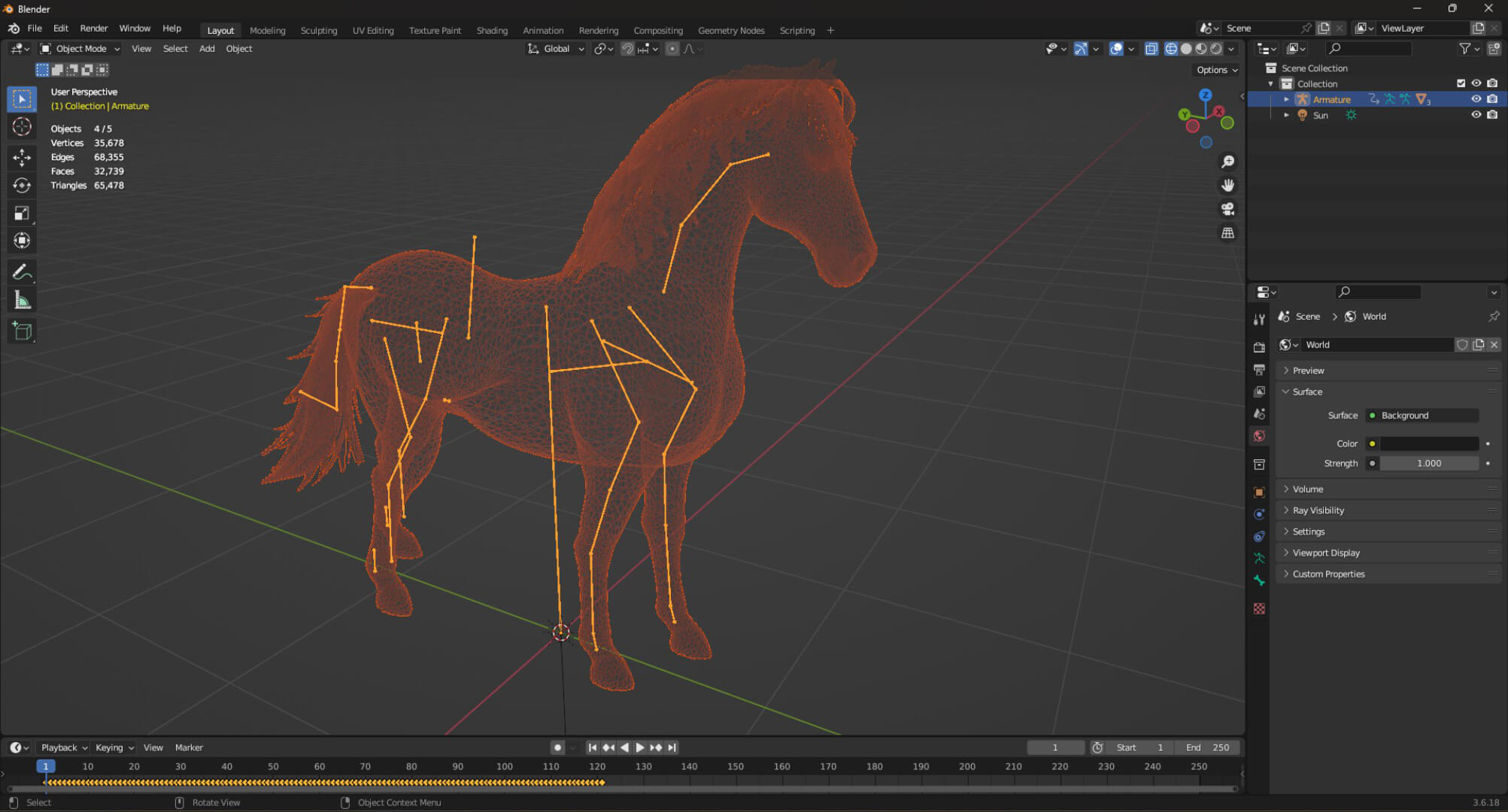 Horse-C4-Animated 3D Animation by Animated3d