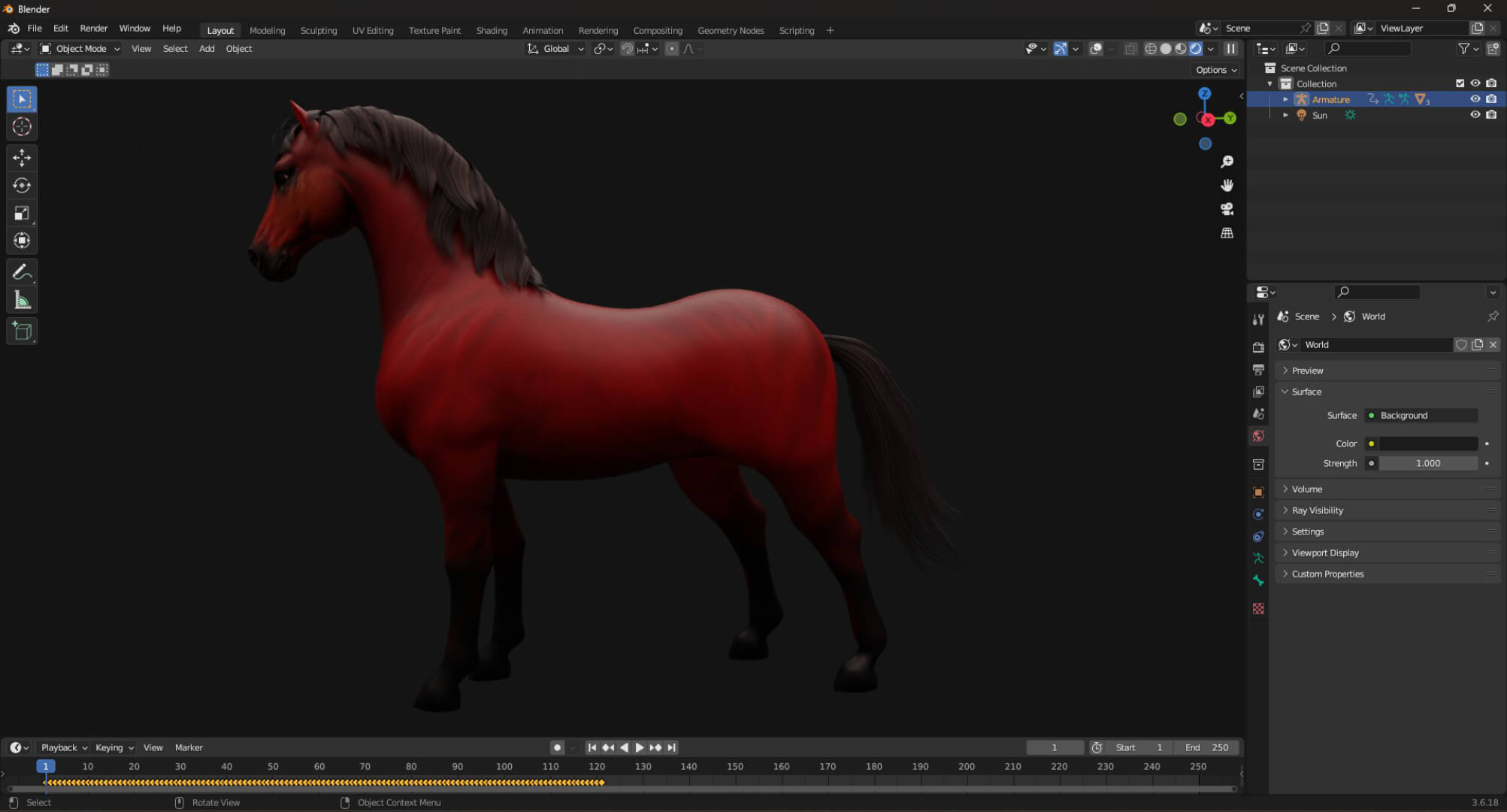 Horse-C4-Animated 3D Animation by Animated3d